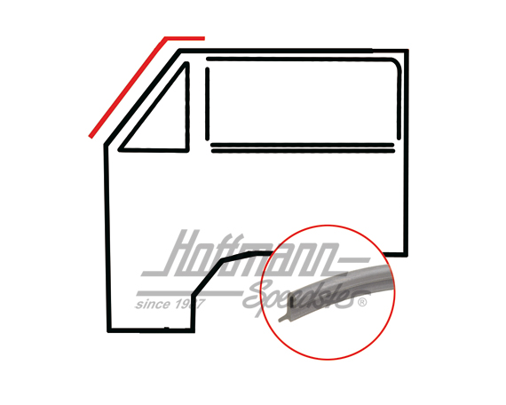 Junta de puerta, delantero hacia columna | 171837913F | 350-2512